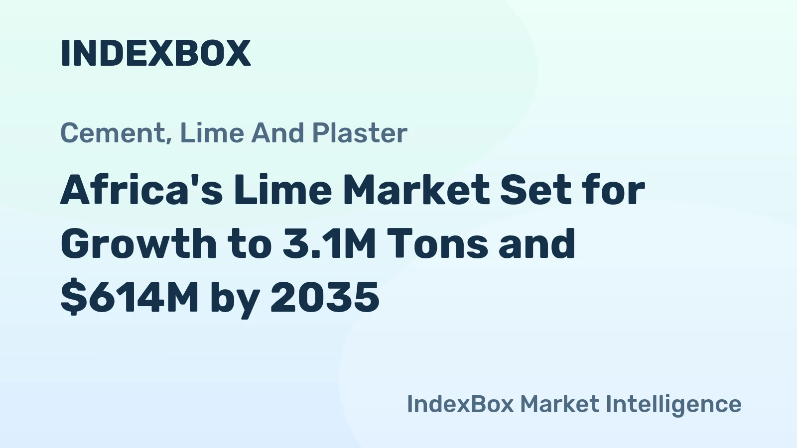Africa's Lime Market Set for Growth to 3.1M Tons and $614M by 2035