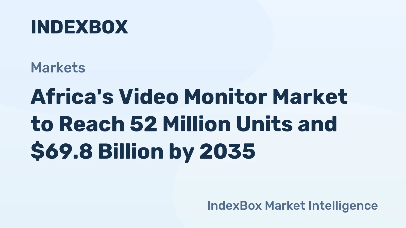 Africa's Video Monitor Market to Reach 52 Million Units and $69.8 Billion by 2035