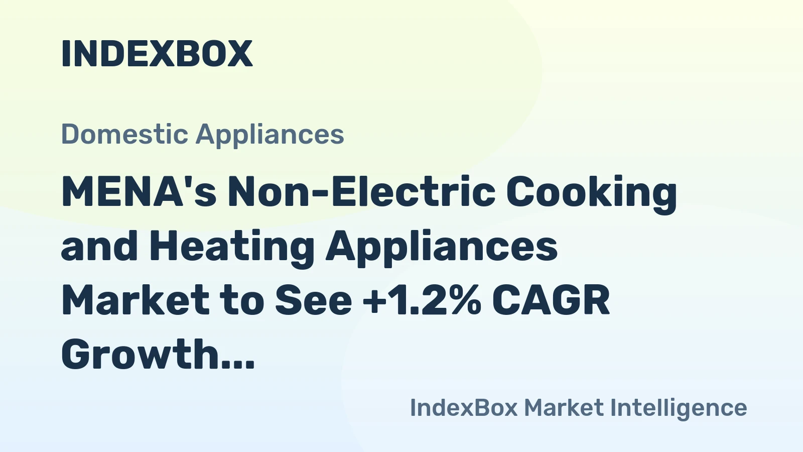 MENA's Non-Electric Cooking and Heating Appliances Market to See +1.2% CAGR Growth Through 2035