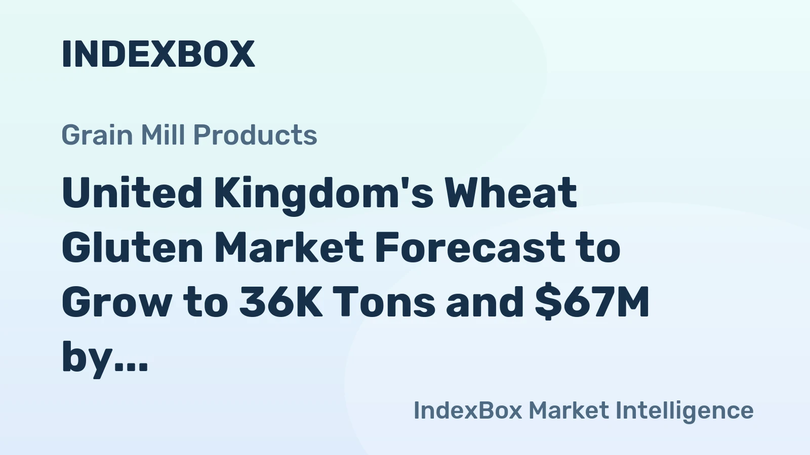 United Kingdom's Wheat Gluten Market Forecast to Grow to 36K Tons and $67M by 2035