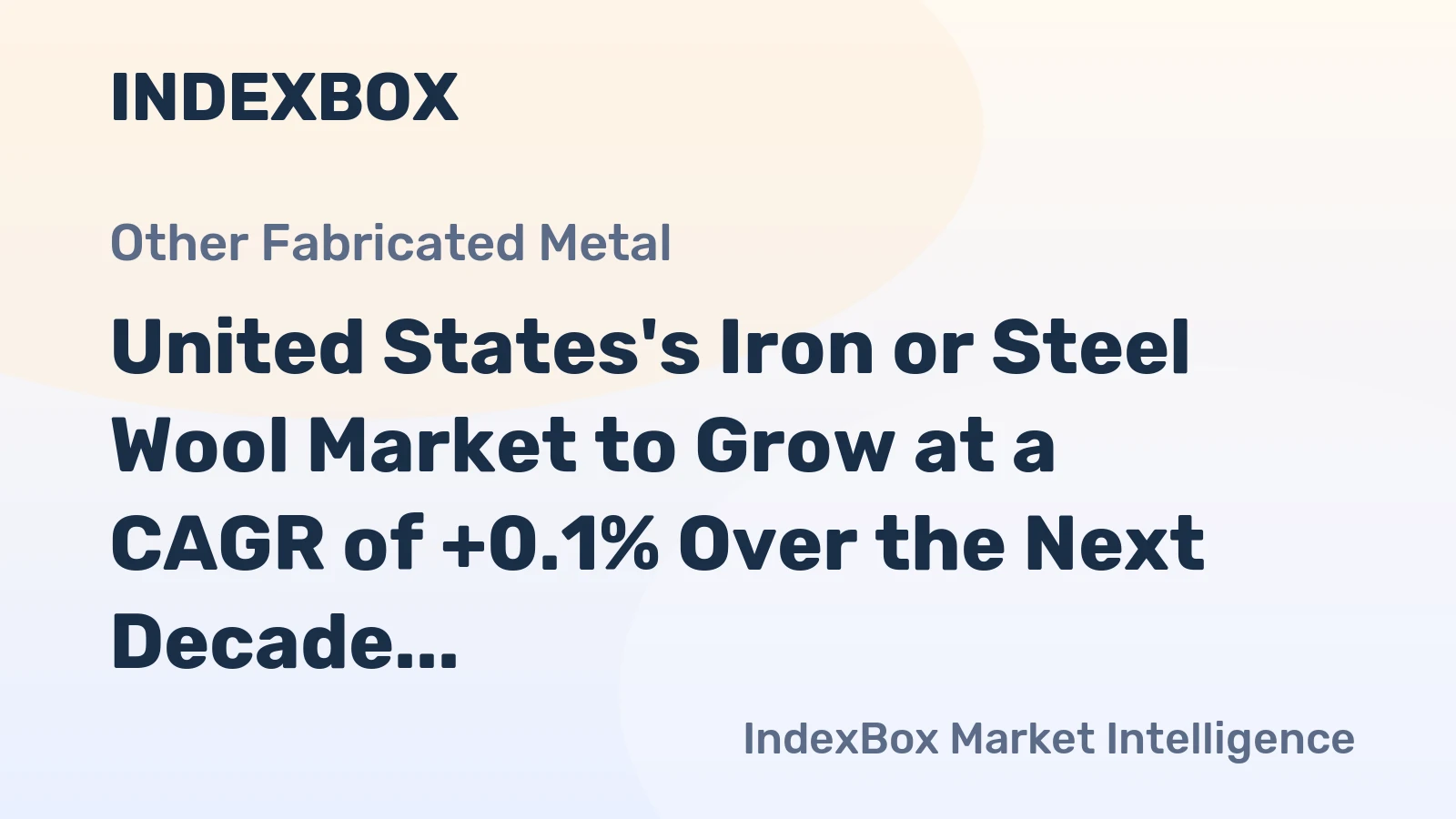 United States's Iron or Steel Wool Market to Grow at a CAGR of +0.1% Over the Next Decade