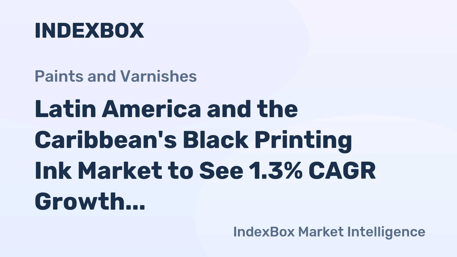 Latin America and the Caribbean's Black Printing Ink Market to See 1.3% CAGR Growth in Volume by 2035