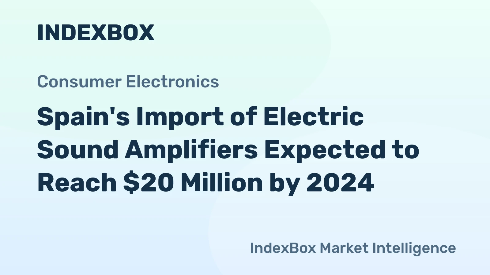 Spain's Import of Electric Sound Amplifiers Expected to Reach $20 Million by 2024