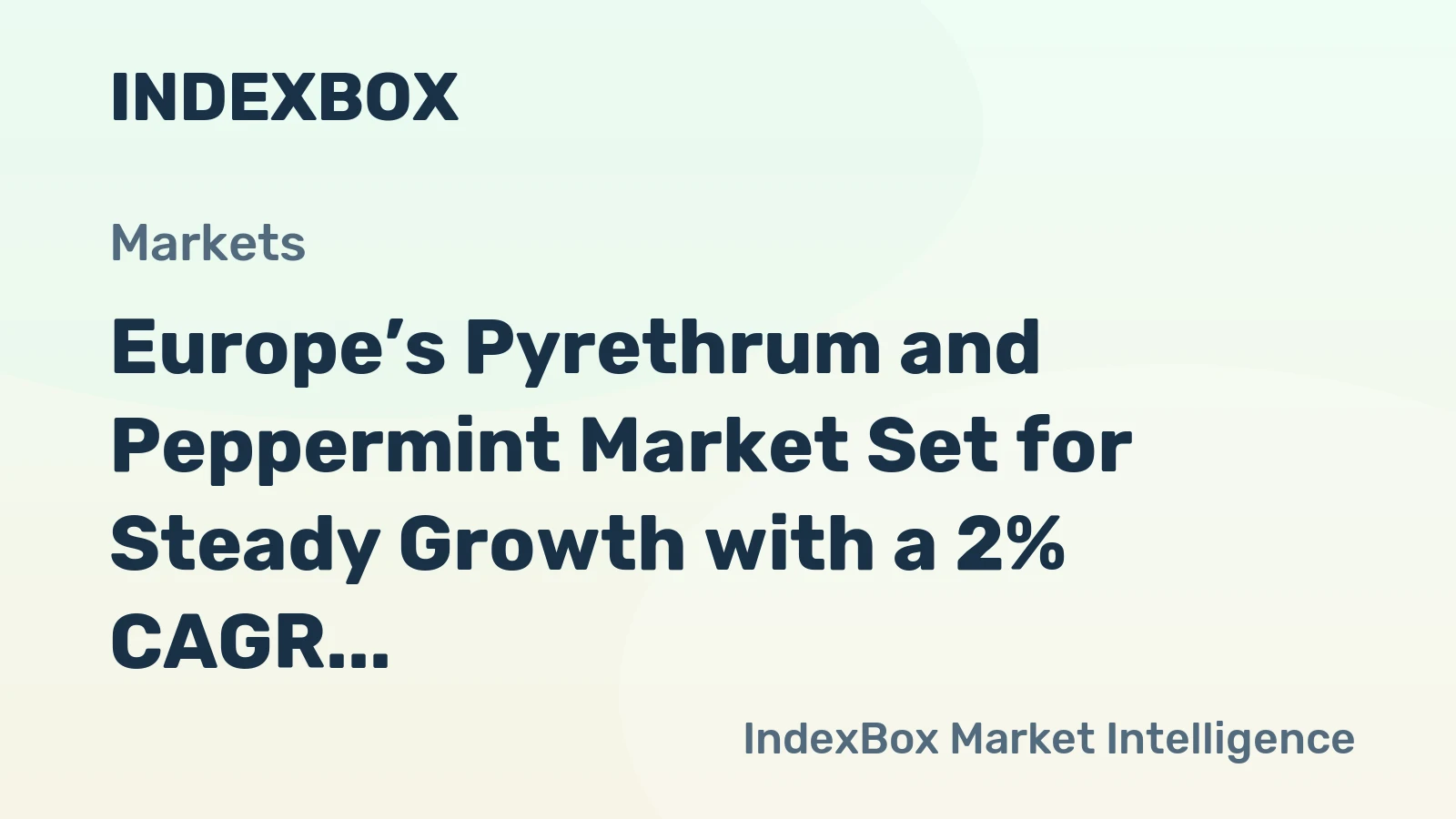 Europe’s Pyrethrum and Peppermint Market Set for Steady Growth with a 2% CAGR in Value