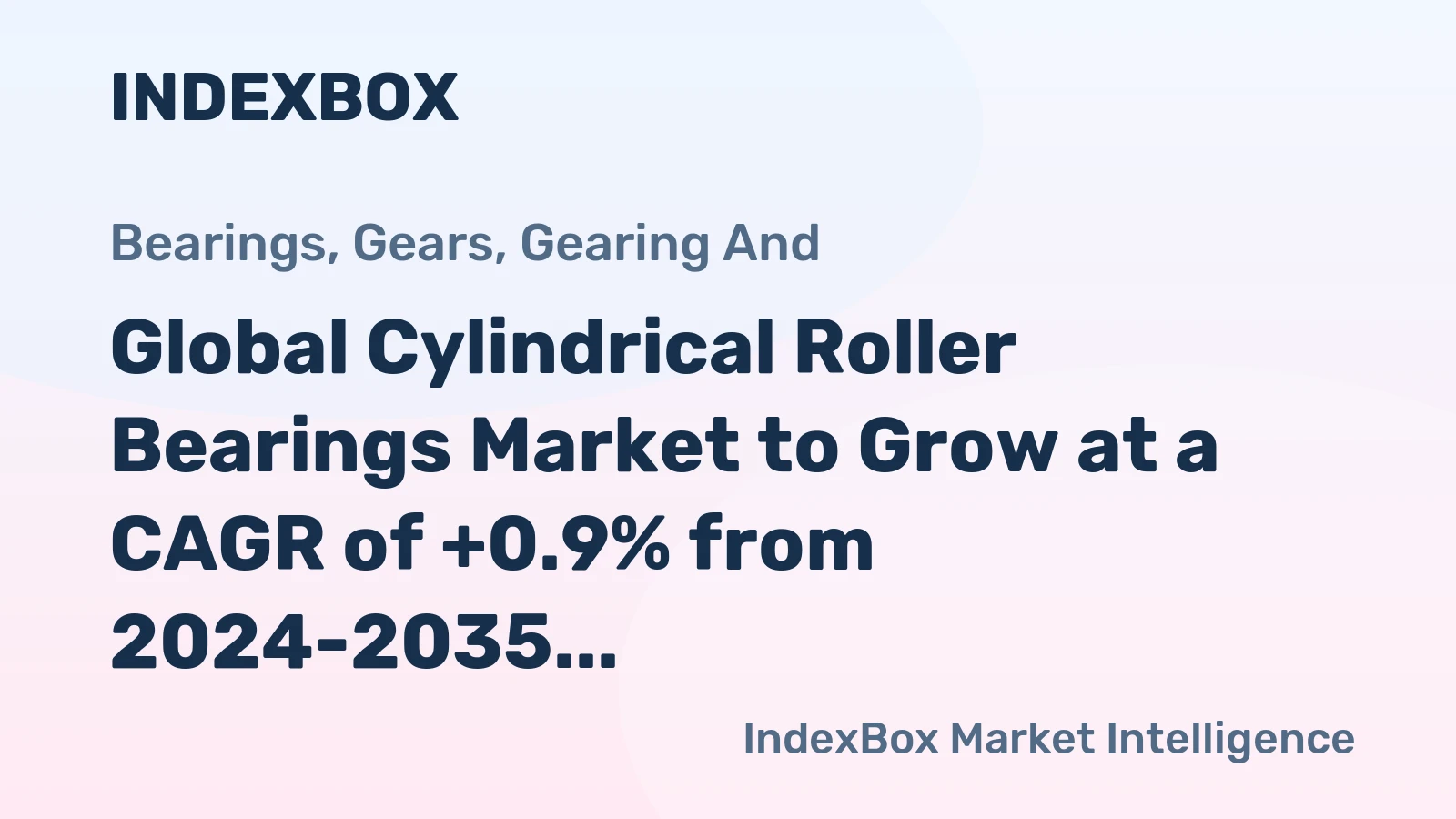 Global Cylindrical Roller Bearings Market to Grow at a CAGR of +0.9% from 2024-2035, Reaching 442K Tons
