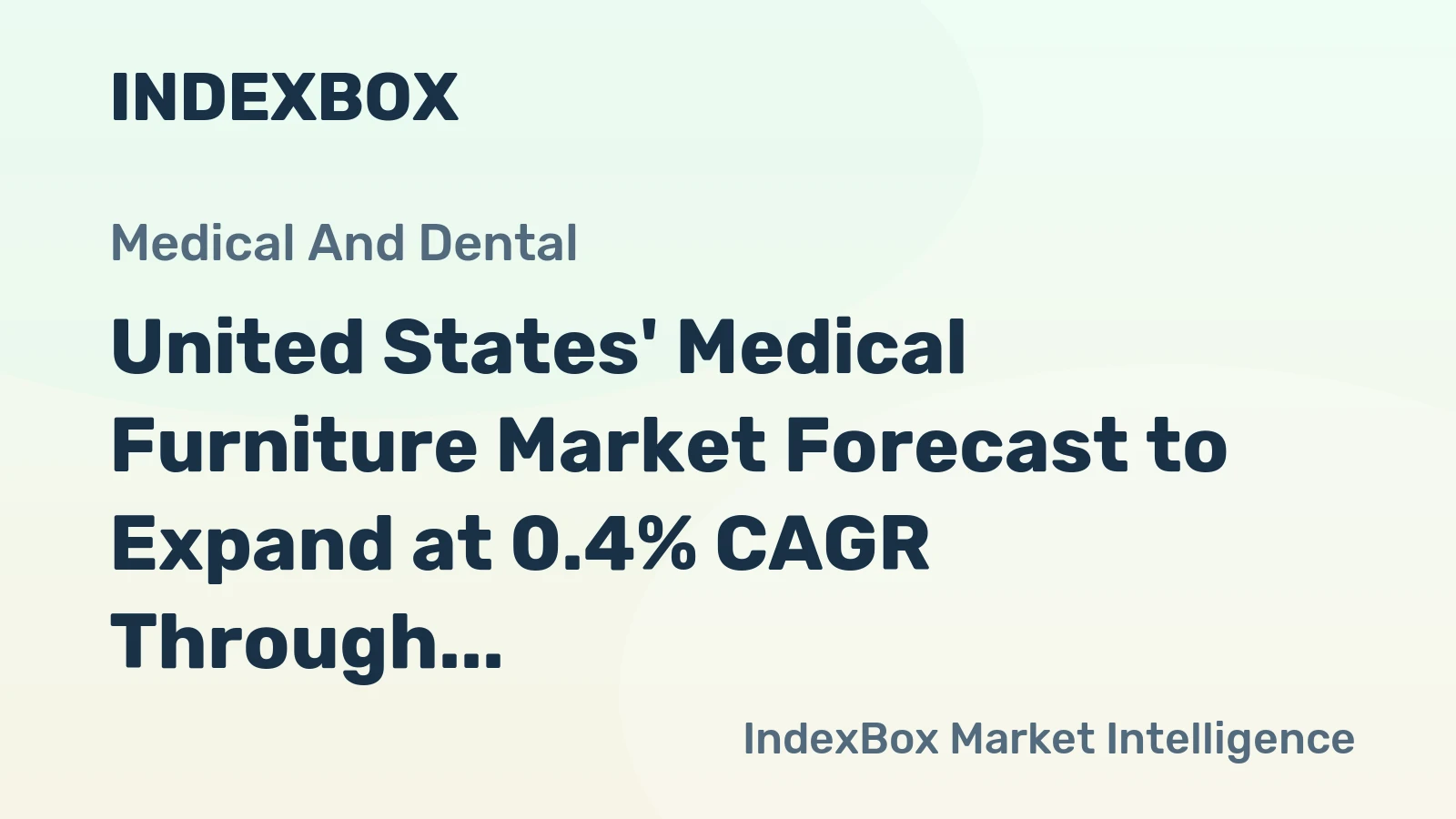 United States' Medical Furniture Market Forecast to Expand at 0.4% CAGR Through 2035