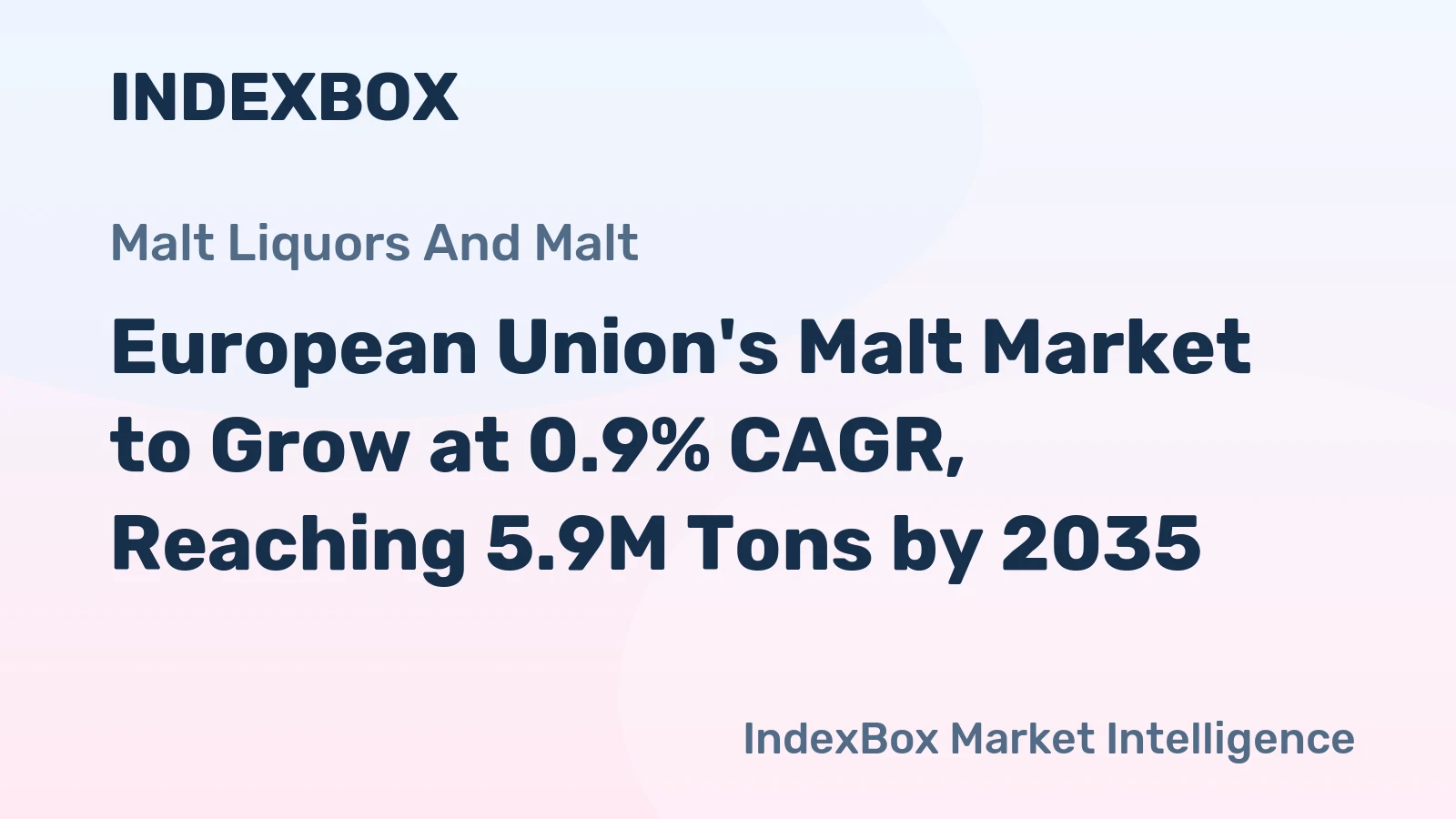 European Union's Malt Market to Grow at 0.9% CAGR, Reaching 5.9M Tons by 2035