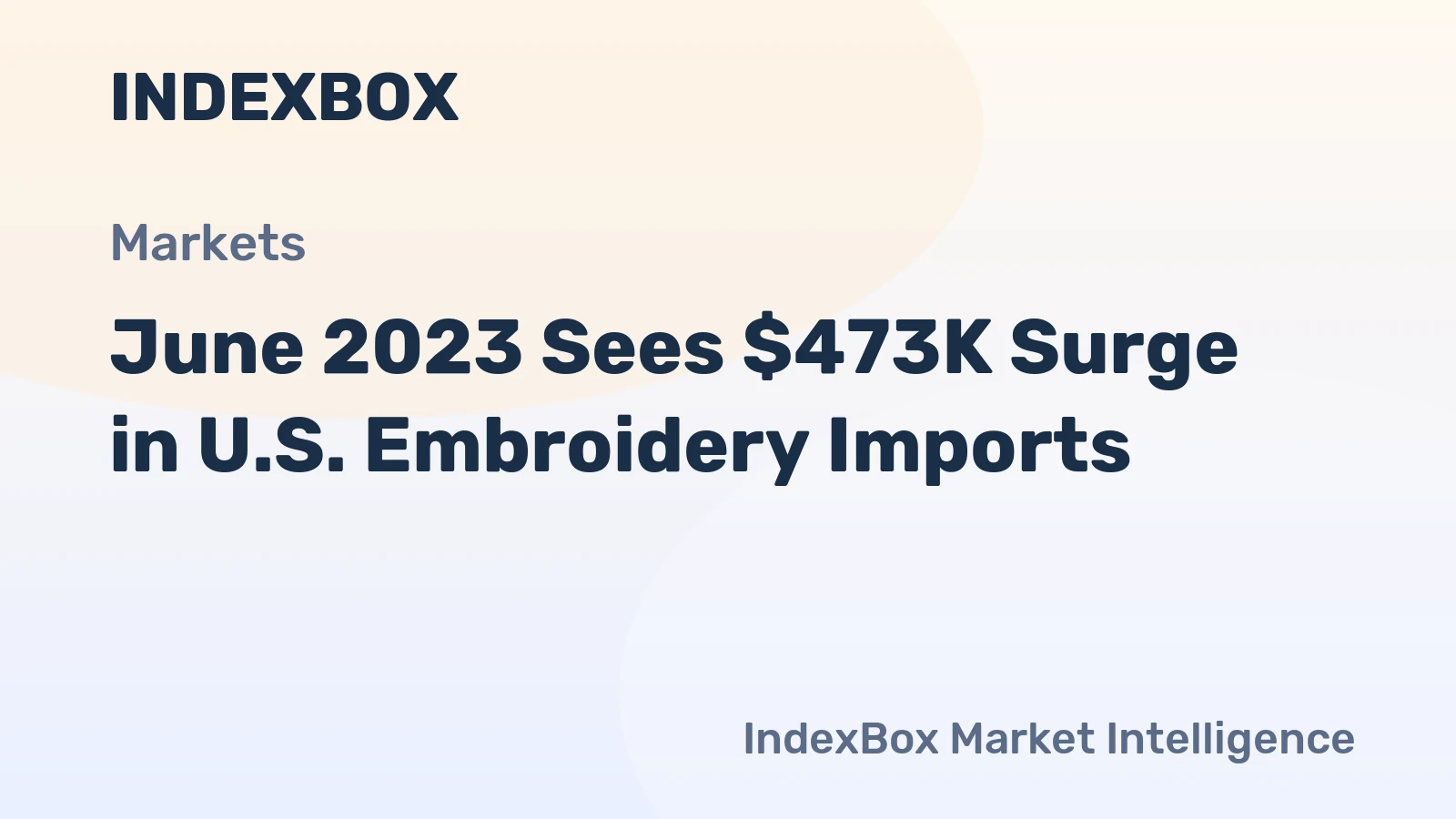 June 2023 Sees $473K Surge in U.S. Embroidery Imports