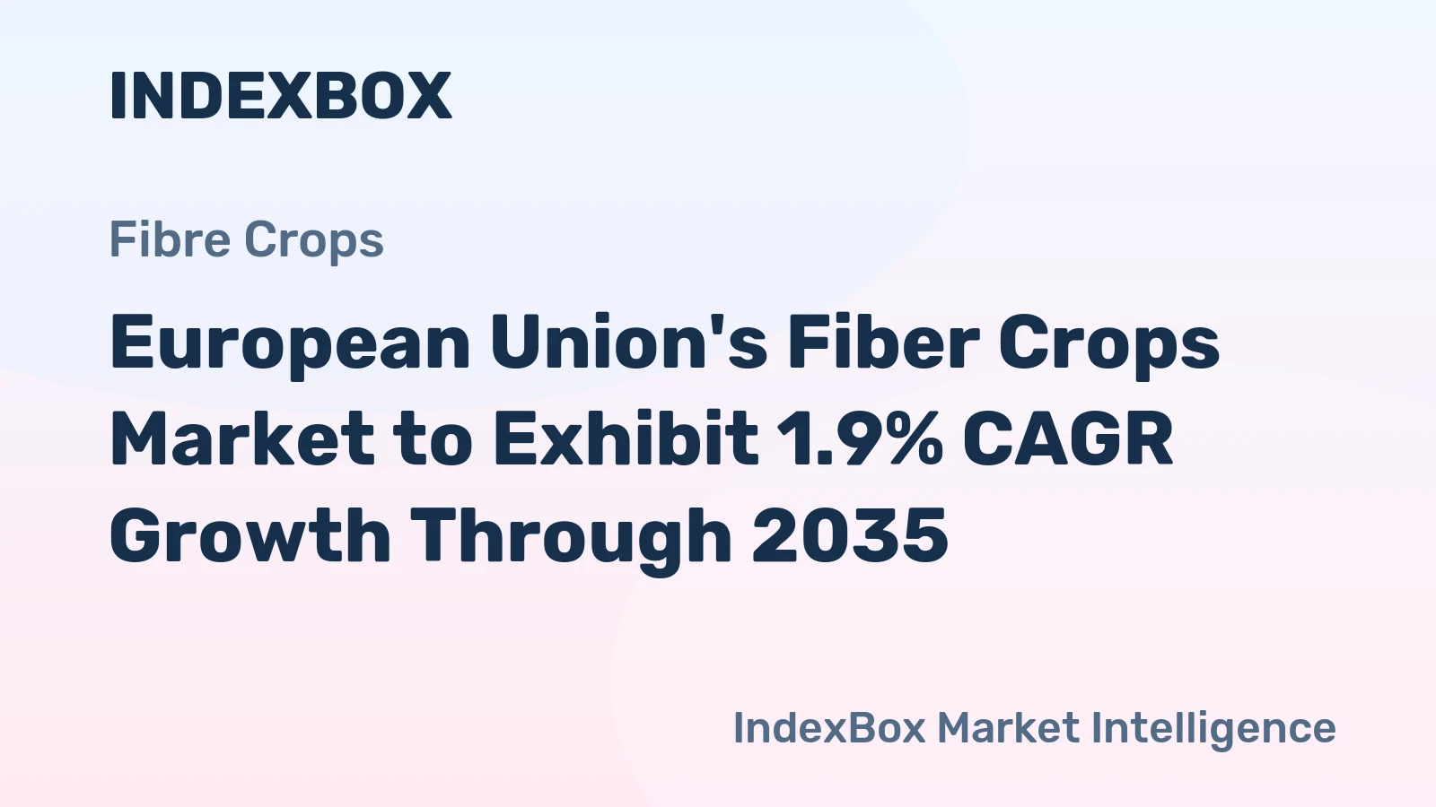 European Union's Fiber Crops Market to Exhibit 1.9% CAGR Growth Through 2035