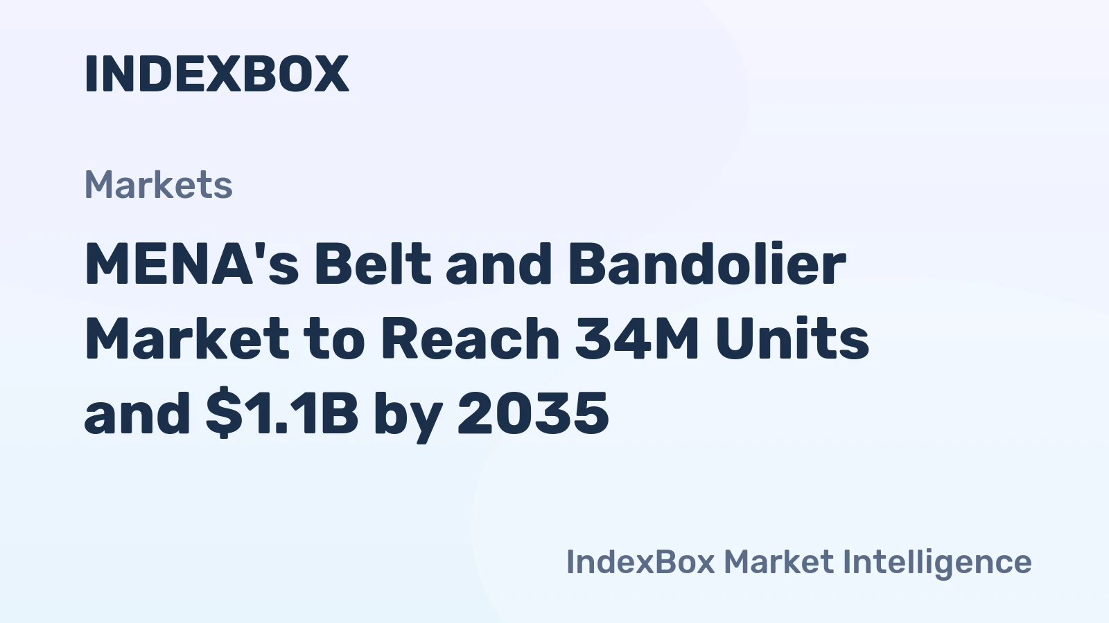 MENA's Belt and Bandolier Market to Reach 34M Units and $1.1B by 2035