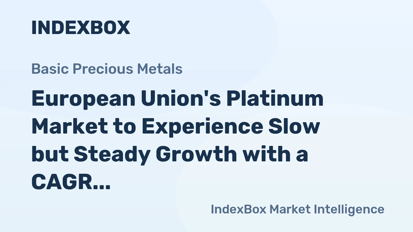 European Union's Platinum Market to Experience Slow but Steady Growth with a CAGR of +1.3% from 2024 to 2035