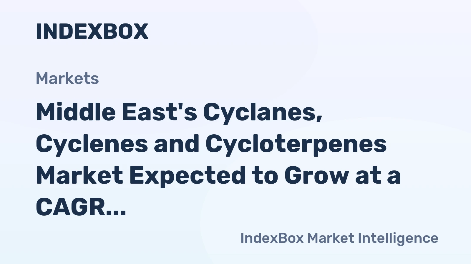 Middle East's Cyclanes, Cyclenes and Cycloterpenes Market Expected to Grow at a CAGR of +0.3% over Next Decade