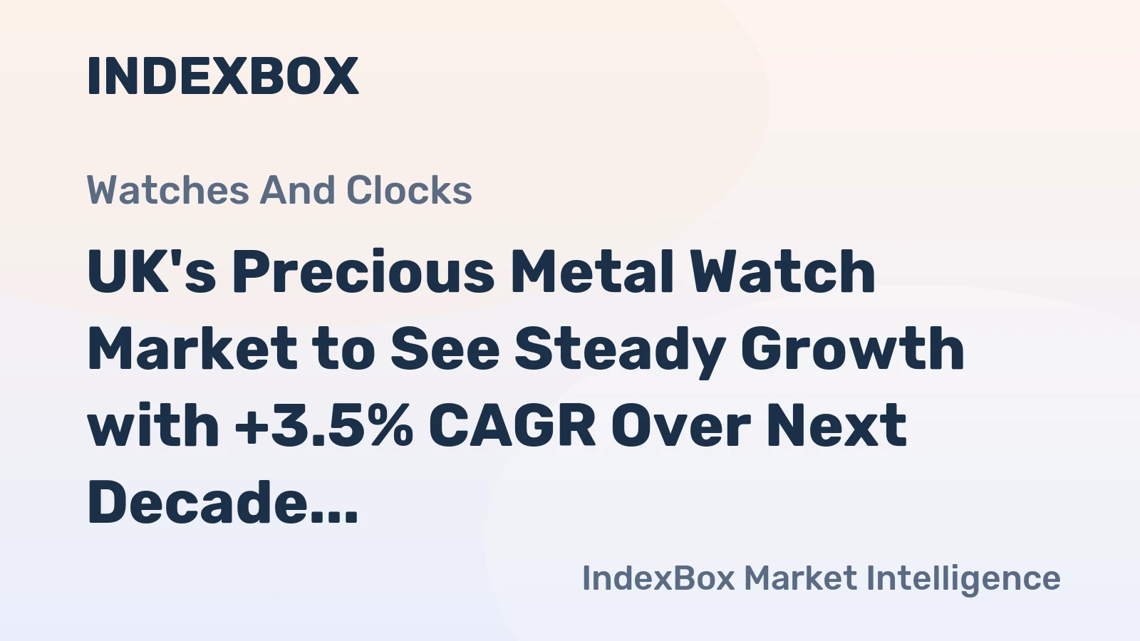 UK's Precious Metal Watch Market to See Steady Growth with +3.5% CAGR Over Next Decade