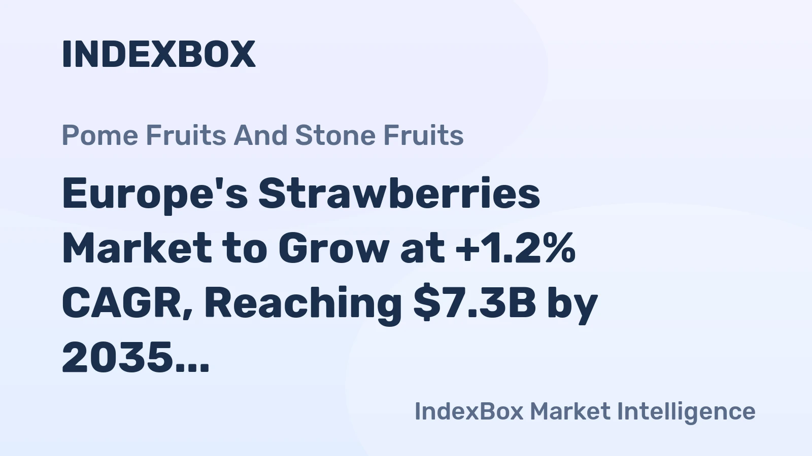 Europe's Strawberries Market to Grow at +1.2% CAGR, Reaching $7.3B by 2035