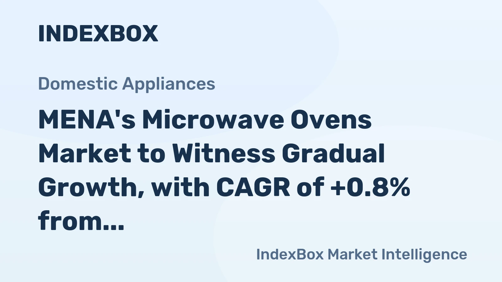 MENA's Microwave Ovens Market to Witness Gradual Growth, with CAGR of +0.8% from 2024 to 2035