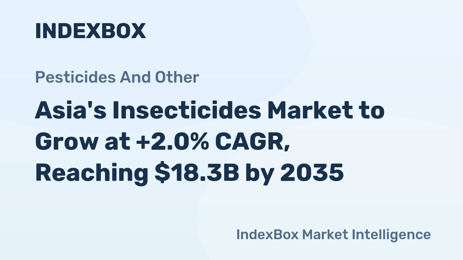Asia's Insecticides Market to Grow at +2.0% CAGR, Reaching $18.3B by 2035