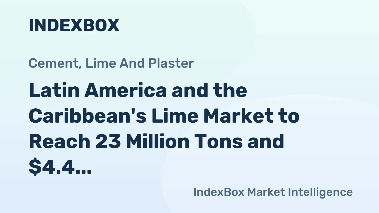 Latin America and the Caribbean's Lime Market to Reach 23 Million Tons and $4.4 Billion by 2035