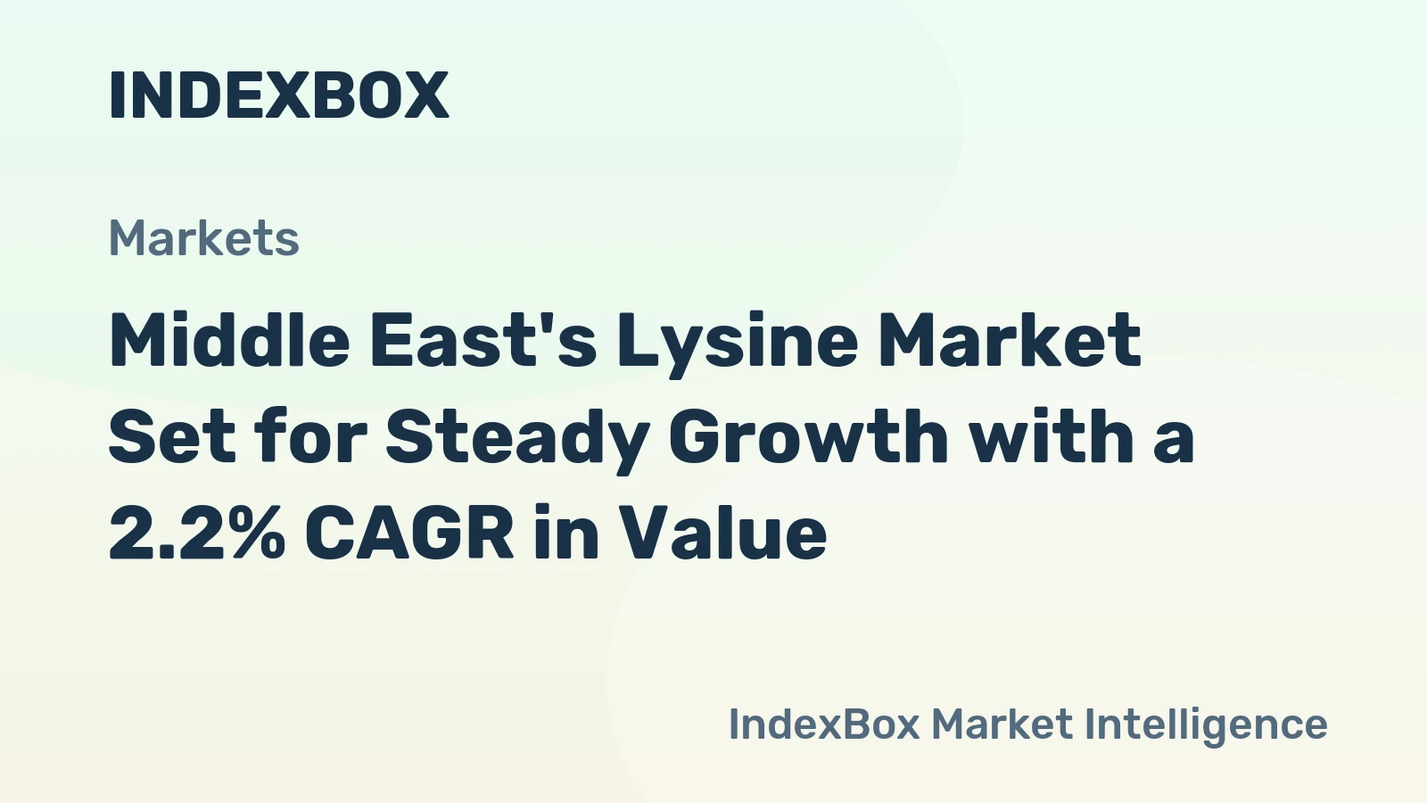 Middle East's Lysine Market Set for Steady Growth with a 2.2% CAGR in Value