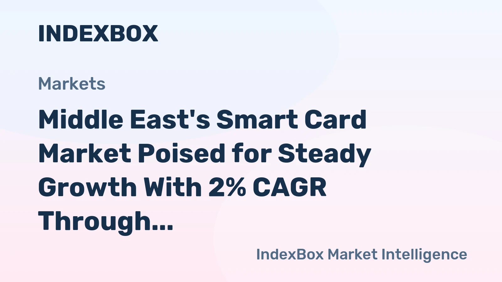 Middle East's Smart Card Market Poised for Steady Growth With 2% CAGR Through 2035