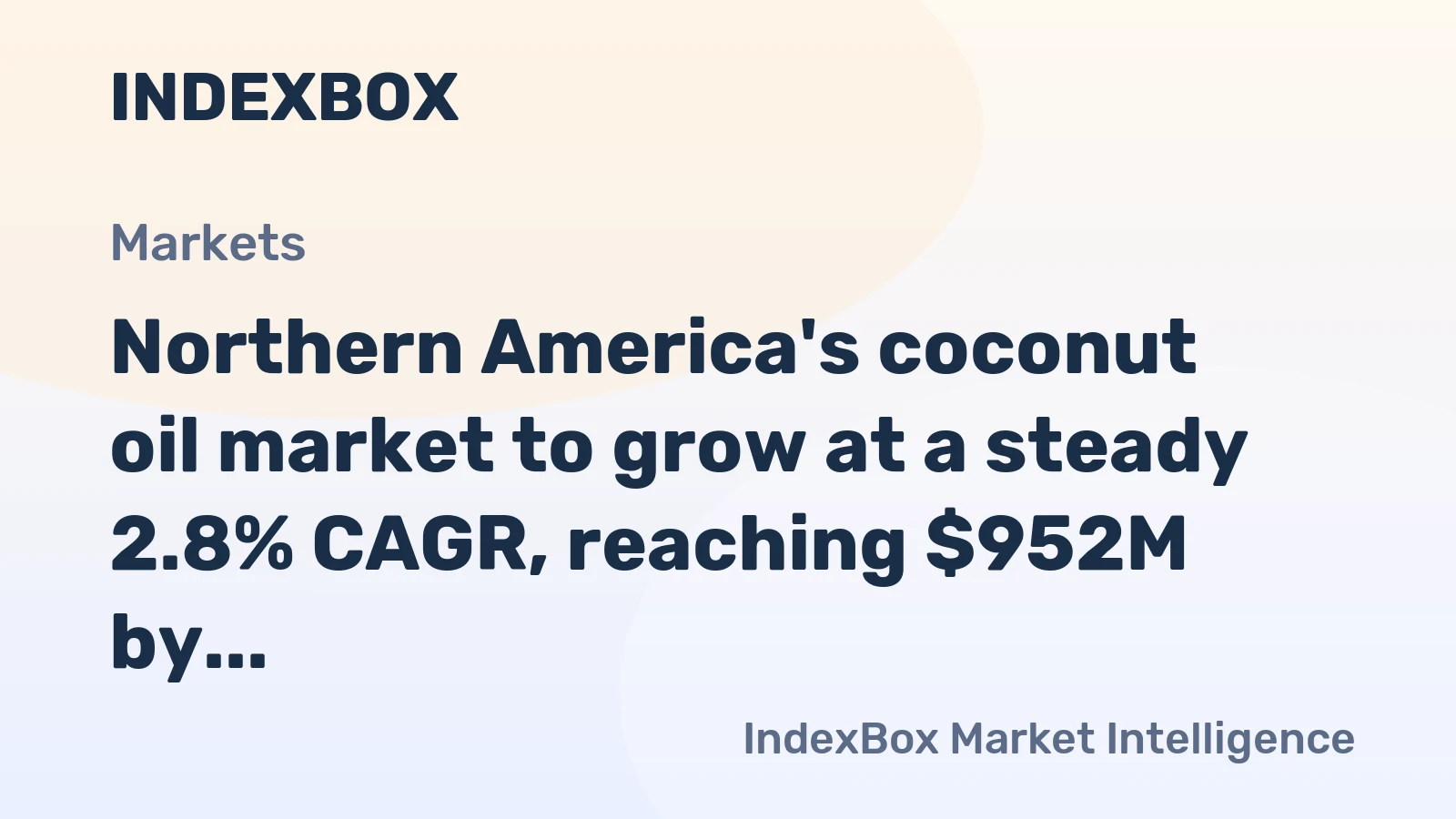 Northern America's coconut oil market to grow at a steady 2.8% CAGR, reaching $952M by 2035.