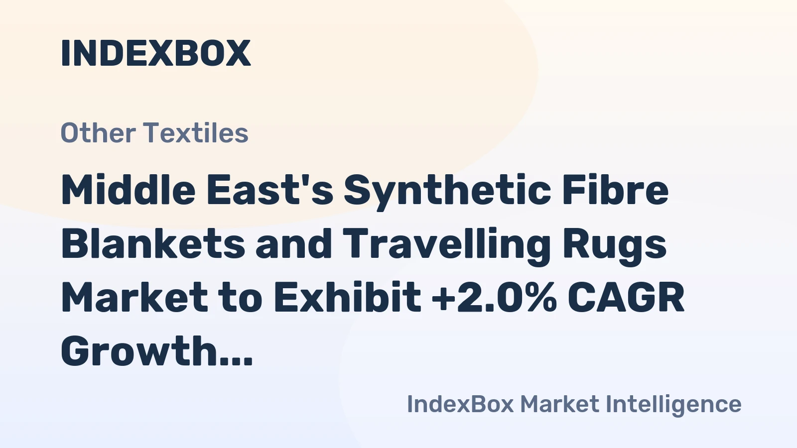 Middle East's Synthetic Fibre Blankets and Travelling Rugs Market to Exhibit +2.0% CAGR Growth Through 2035