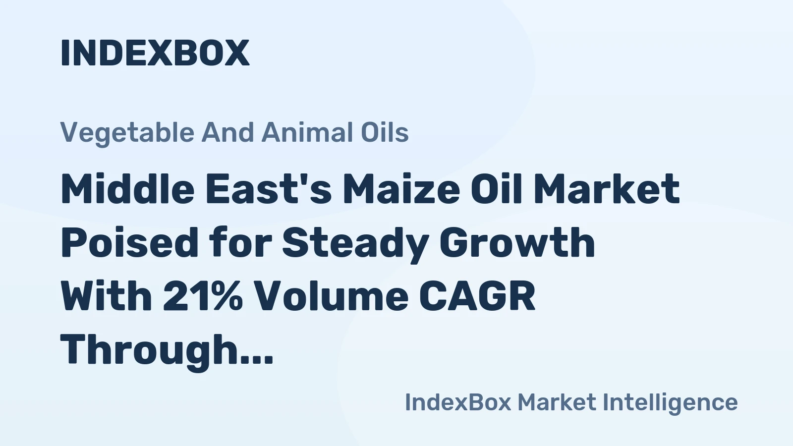Middle East's Maize Oil Market Poised for Steady Growth With 21% Volume CAGR Through 2035