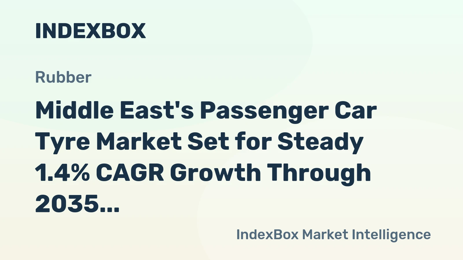 Middle East's Passenger Car Tyre Market Set for Steady 1.4% CAGR Growth Through 2035