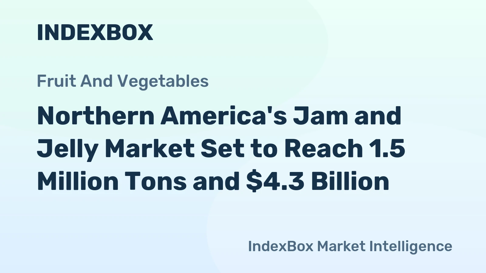 Northern America's Jam and Jelly Market Set to Reach 1.5 Million Tons and $4.3 Billion