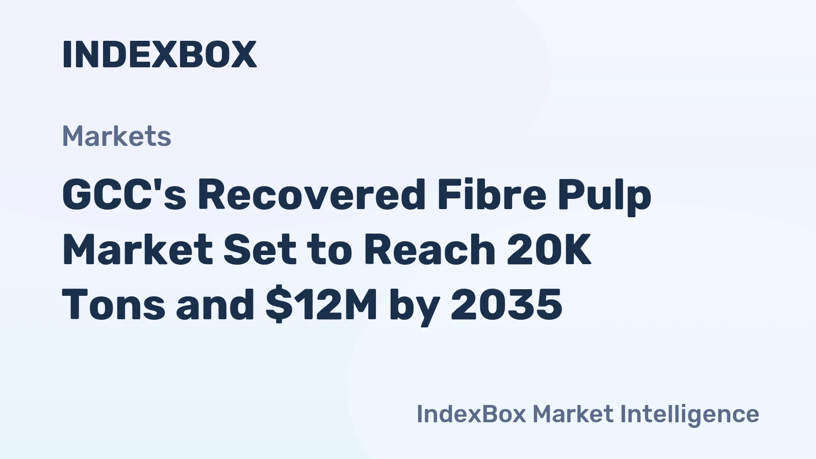 GCC's Recovered Fibre Pulp Market Set to Reach 20K Tons and $12M by 2035