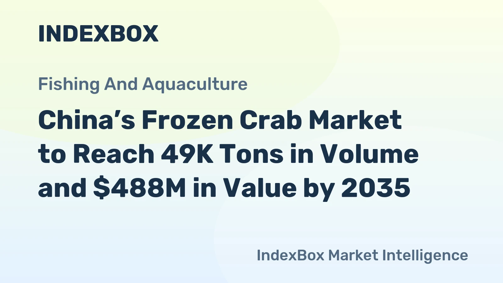 China’s Frozen Crab Market to Reach 49K Tons in Volume and $488M in Value by 2035