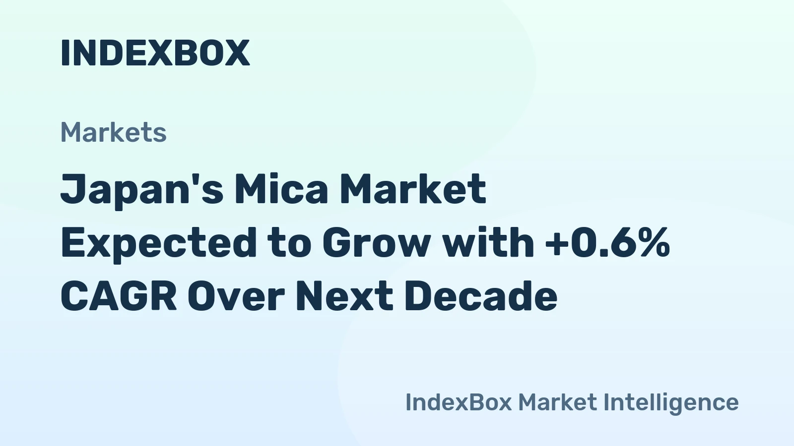 Japan's Mica Market Expected to Grow with +0.6% CAGR Over Next Decade