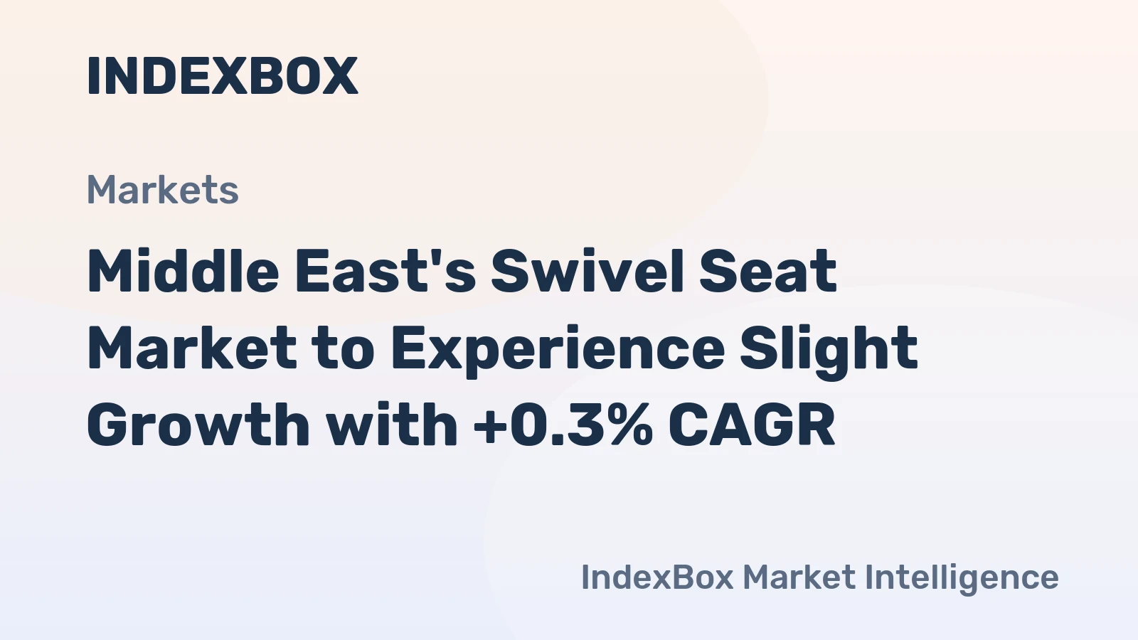 Middle East's Swivel Seat Market to Experience Slight Growth with +0.3% CAGR