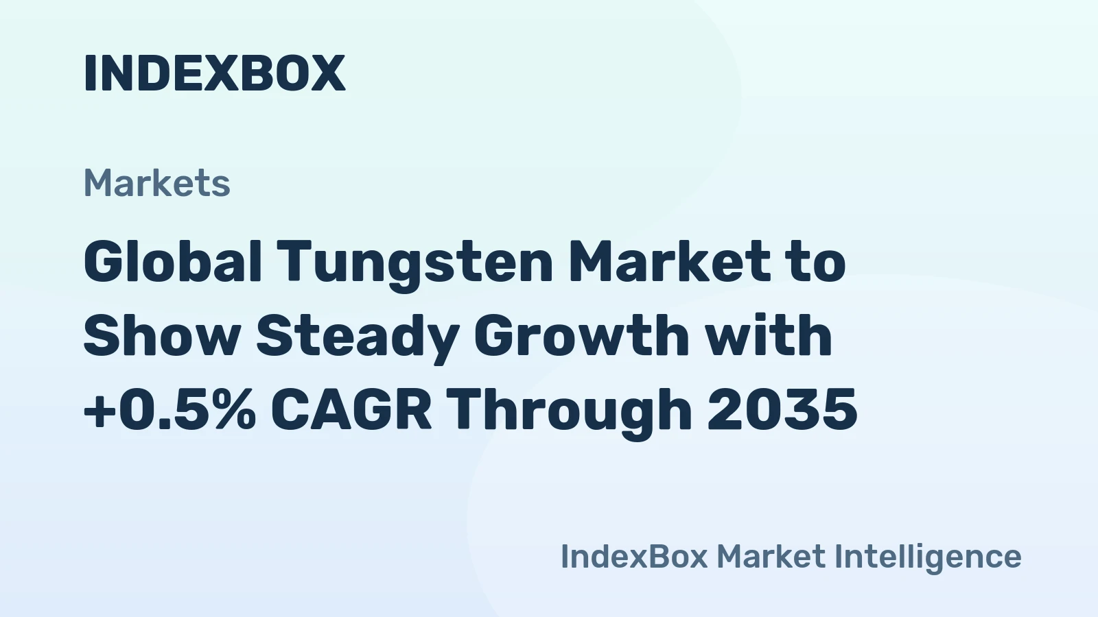 Global Tungsten Market to Show Steady Growth with +0.5% CAGR Through 2035