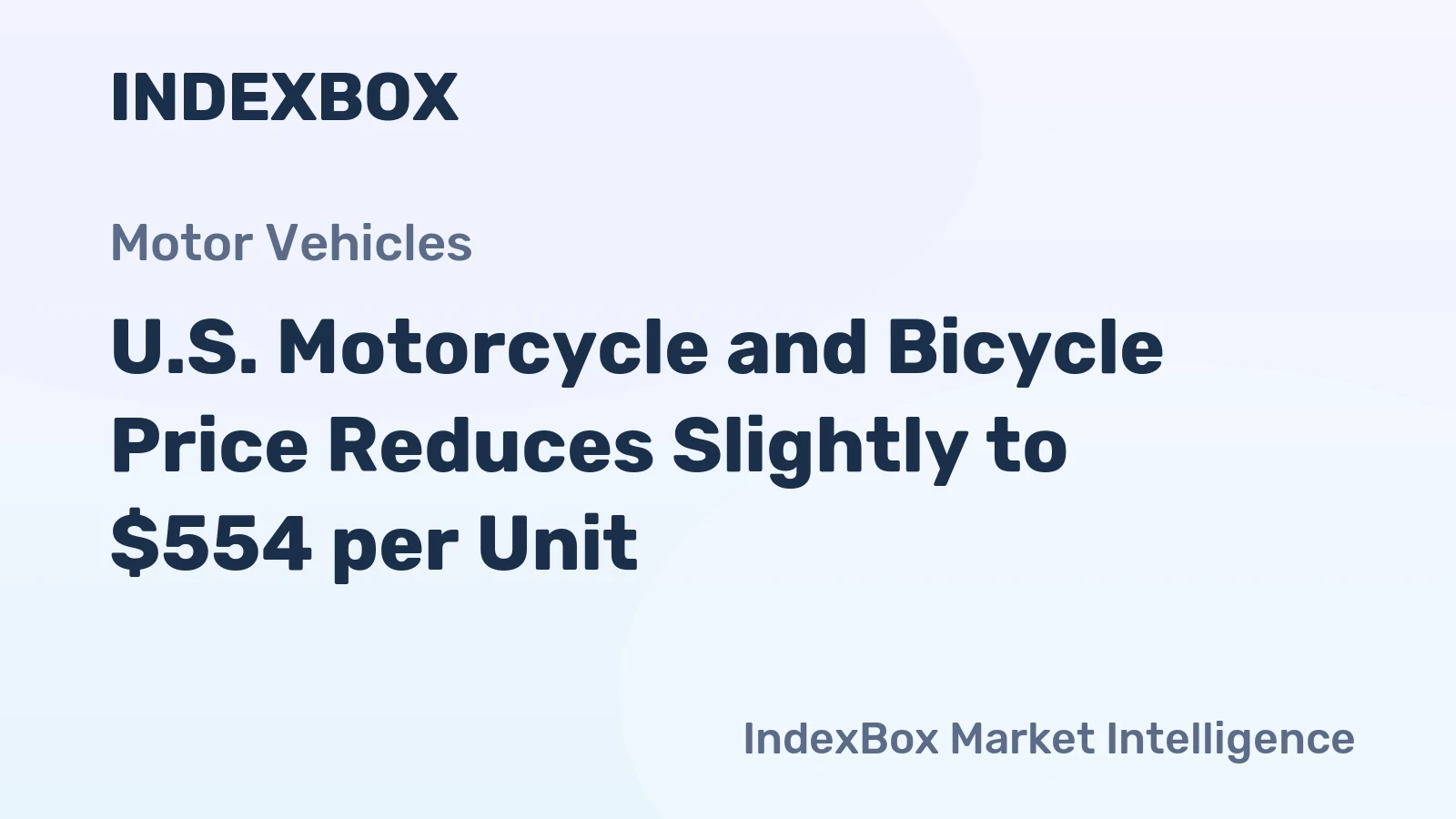 U.S. Motorcycle and Bicycle Price Reduces Slightly to $554 per Unit