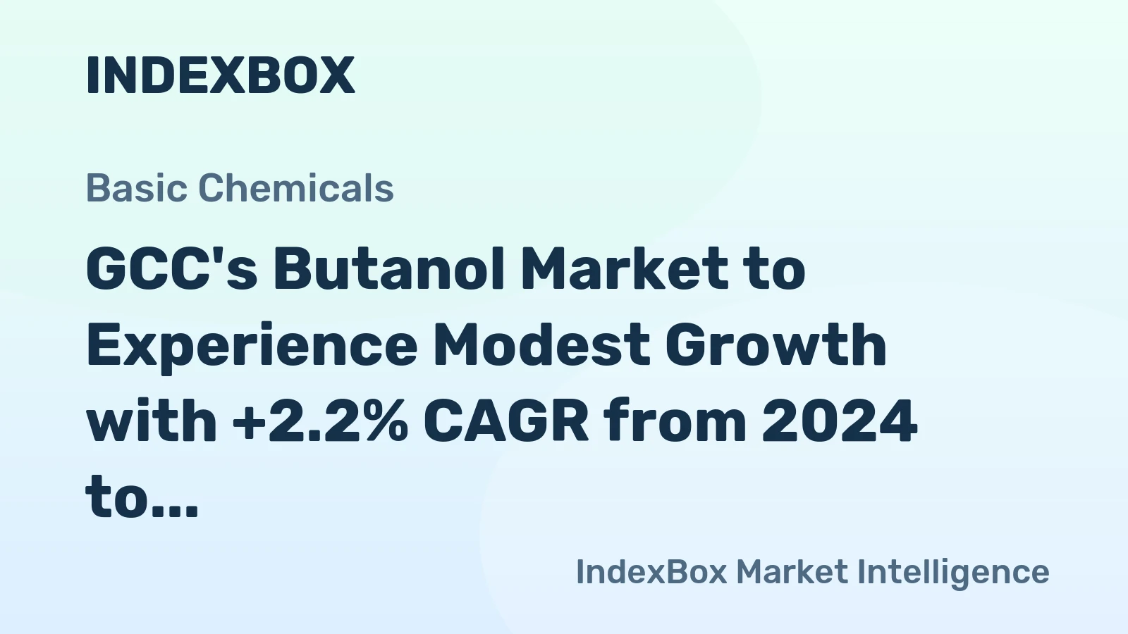 GCC's Butanol Market to Experience Modest Growth with +2.2% CAGR from 2024 to 2035