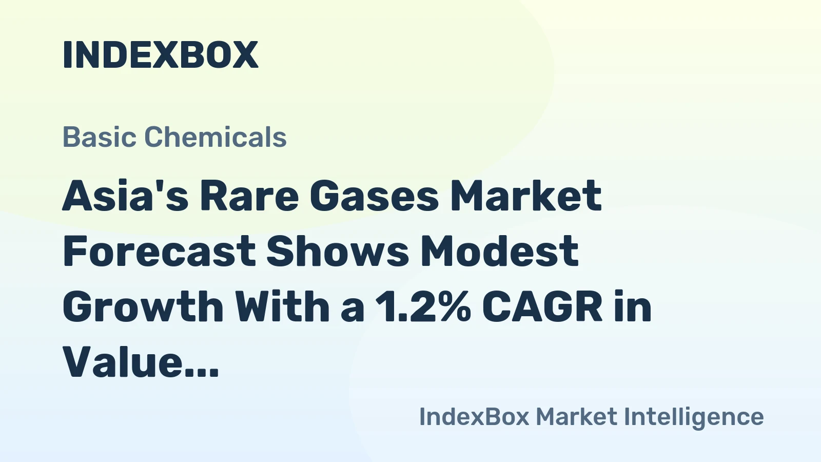 Asia's Rare Gases Market Forecast Shows Modest Growth With a 1.2% CAGR in Value Through 2035