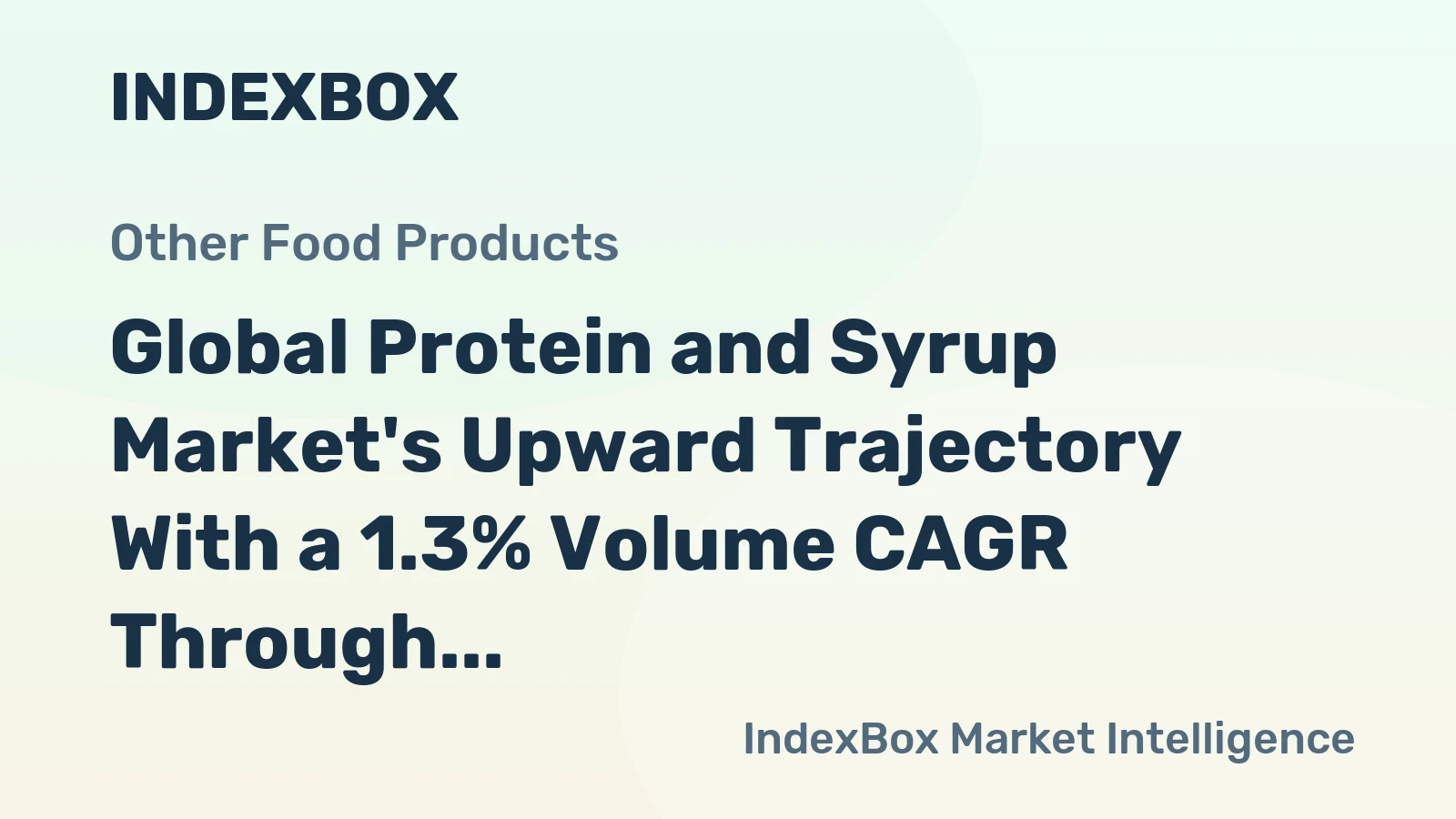 Global Protein and Syrup Market's Upward Trajectory With a 1.3% Volume CAGR Through 2035