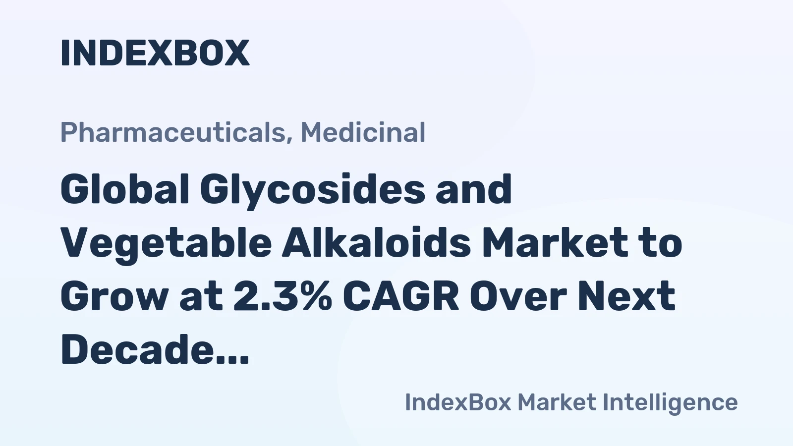 Global Glycosides and Vegetable Alkaloids Market to Grow at 2.3% CAGR Over Next Decade