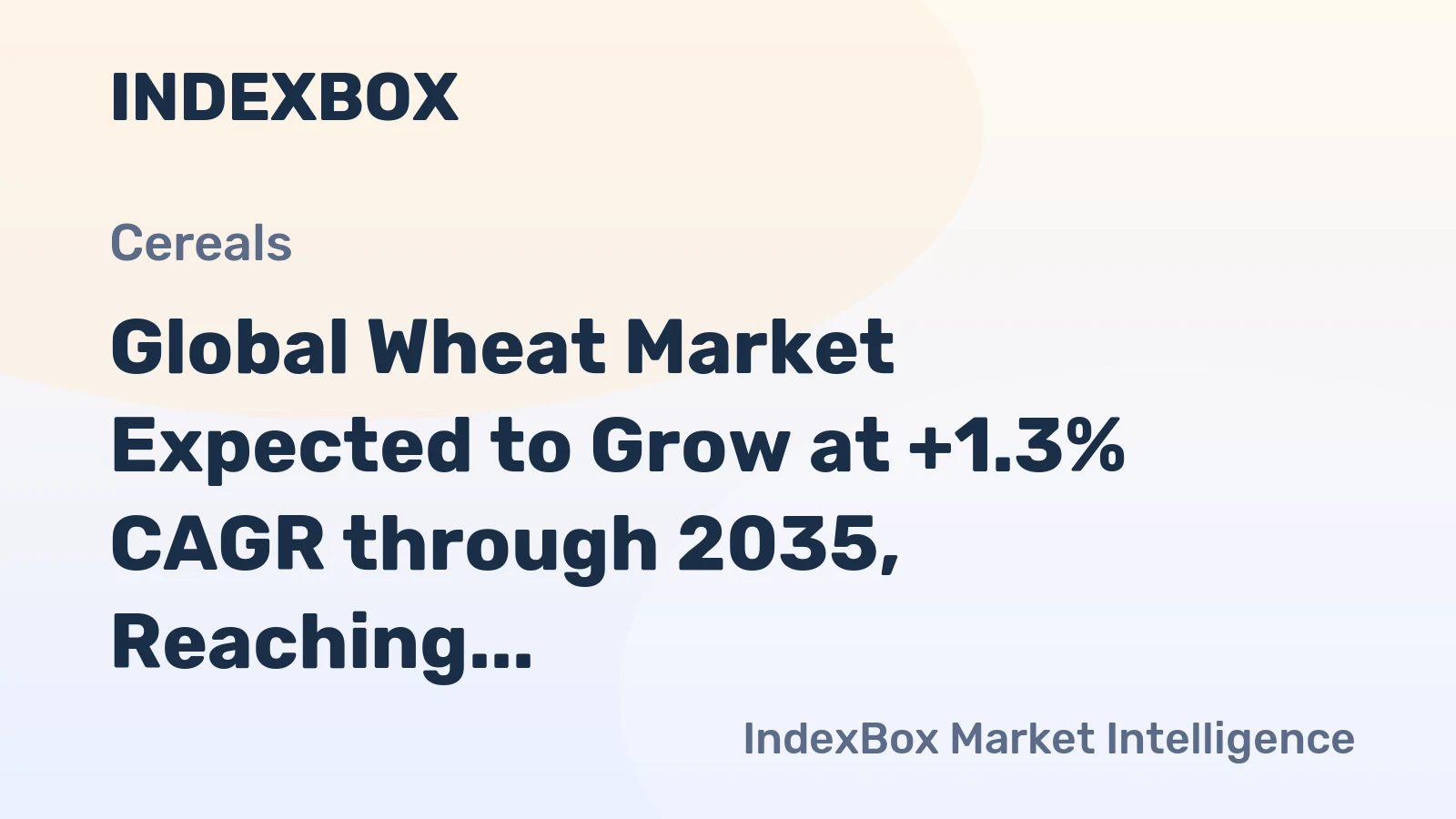 Global Wheat Market Expected to Grow at +1.3% CAGR through 2035, Reaching $365.1B in Value