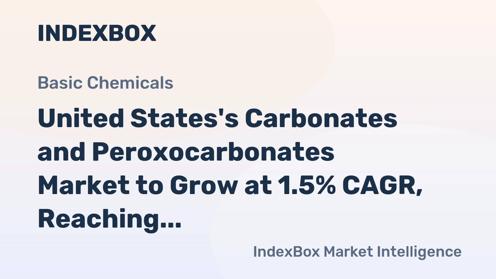 United States's Carbonates and Peroxocarbonates Market to Grow at 1.5% CAGR, Reaching 8.5M Tons by 2035
