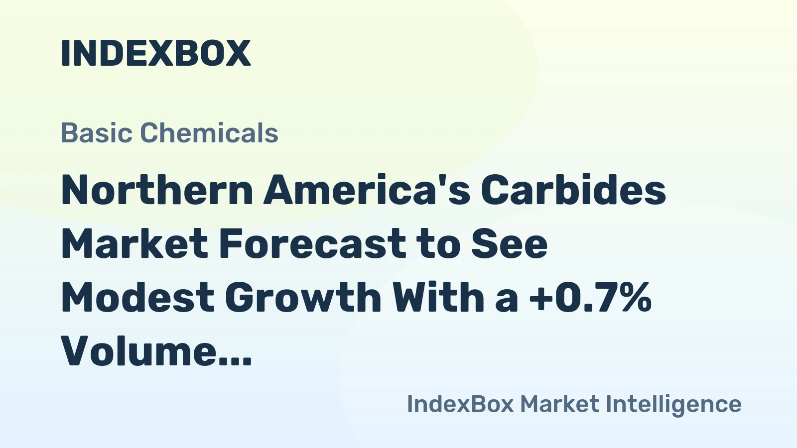 Northern America's Carbides Market Forecast to See Modest Growth With a +0.7% Volume CAGR
