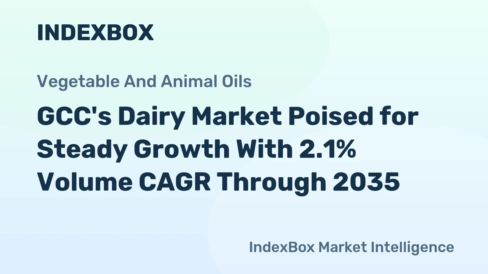GCC's Dairy Market Poised for Steady Growth With 2.1% Volume CAGR Through 2035