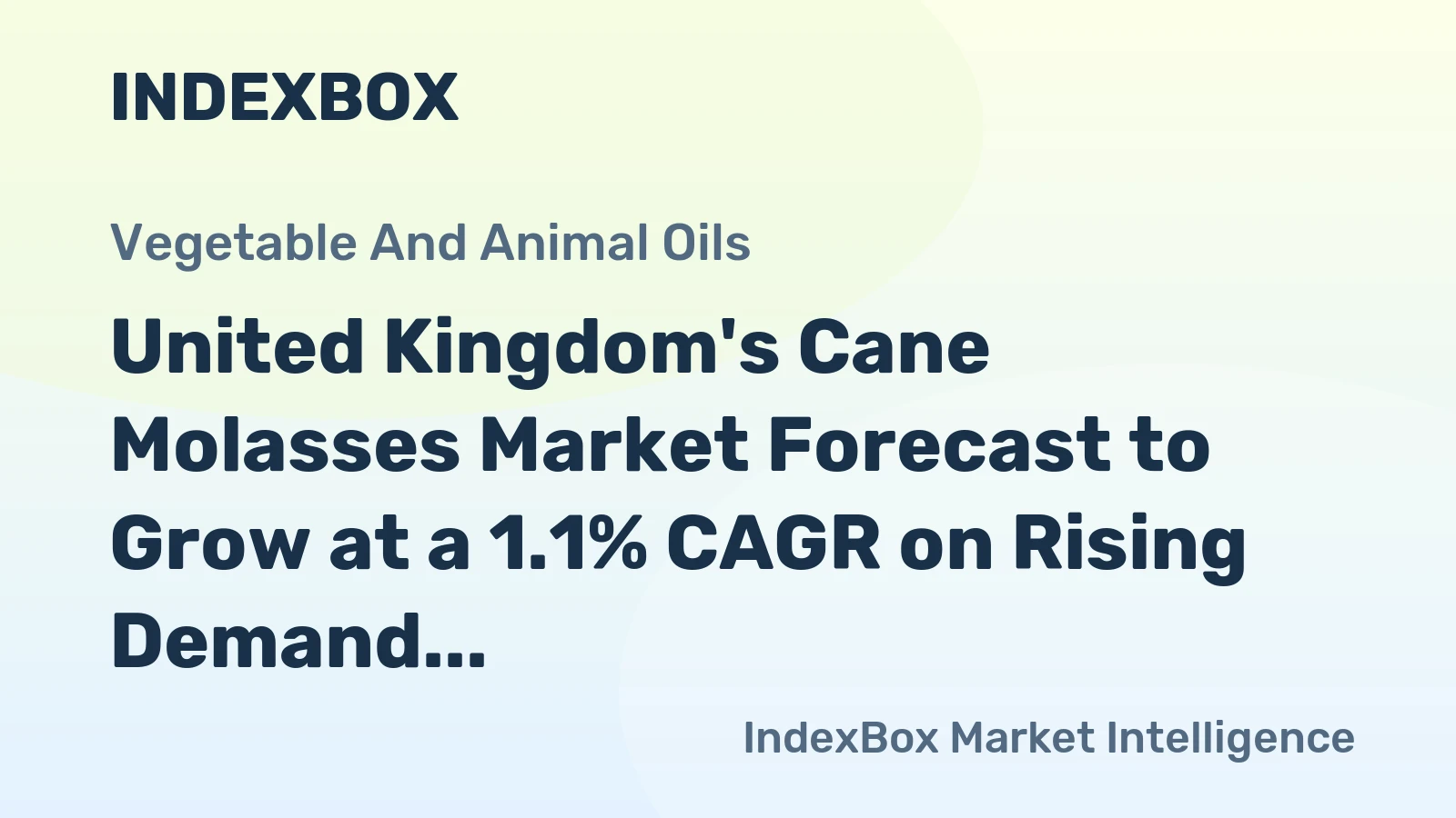 United Kingdom's Cane Molasses Market Forecast to Grow at a 1.1% CAGR on Rising Demand