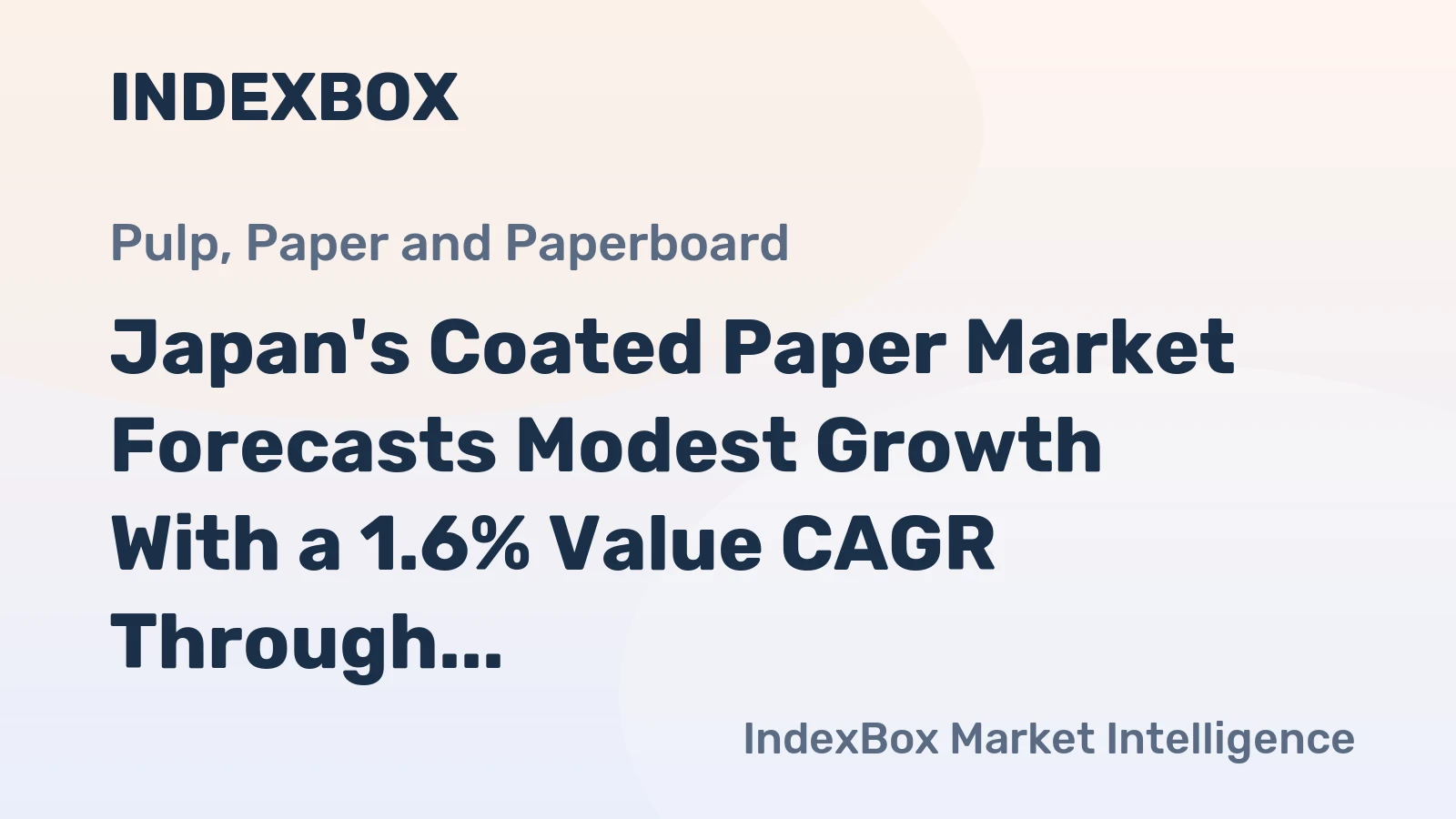 Japan's Coated Paper Market Forecasts Modest Growth With a 1.6% Value CAGR Through 2035