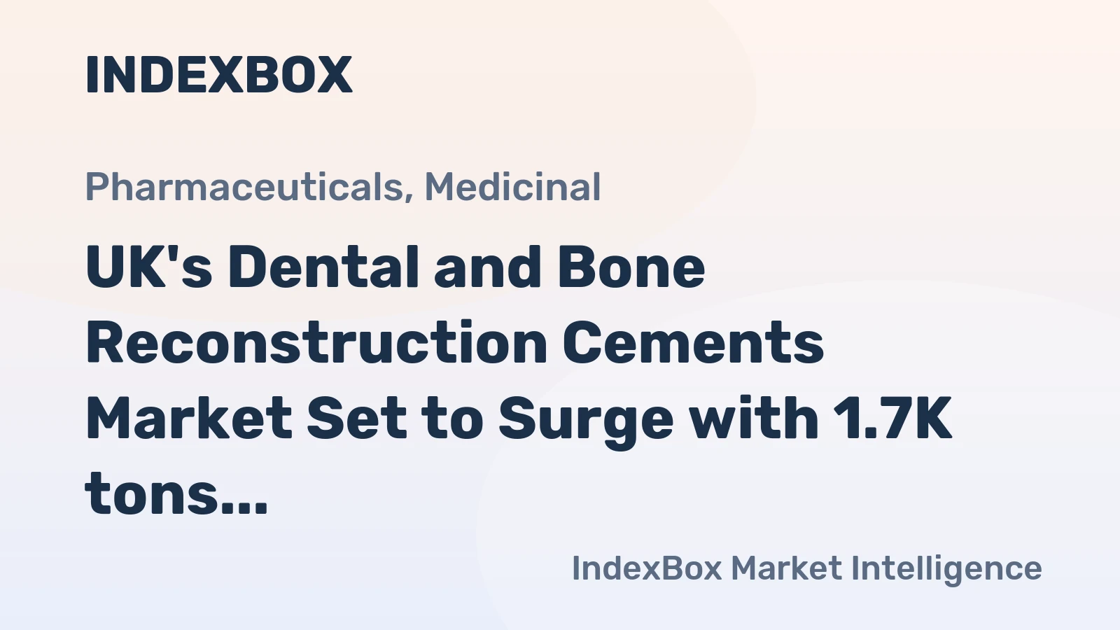 UK's Dental and Bone Reconstruction Cements Market Set to Surge with 1.7K tons in Volume and $384M in Value by 2035