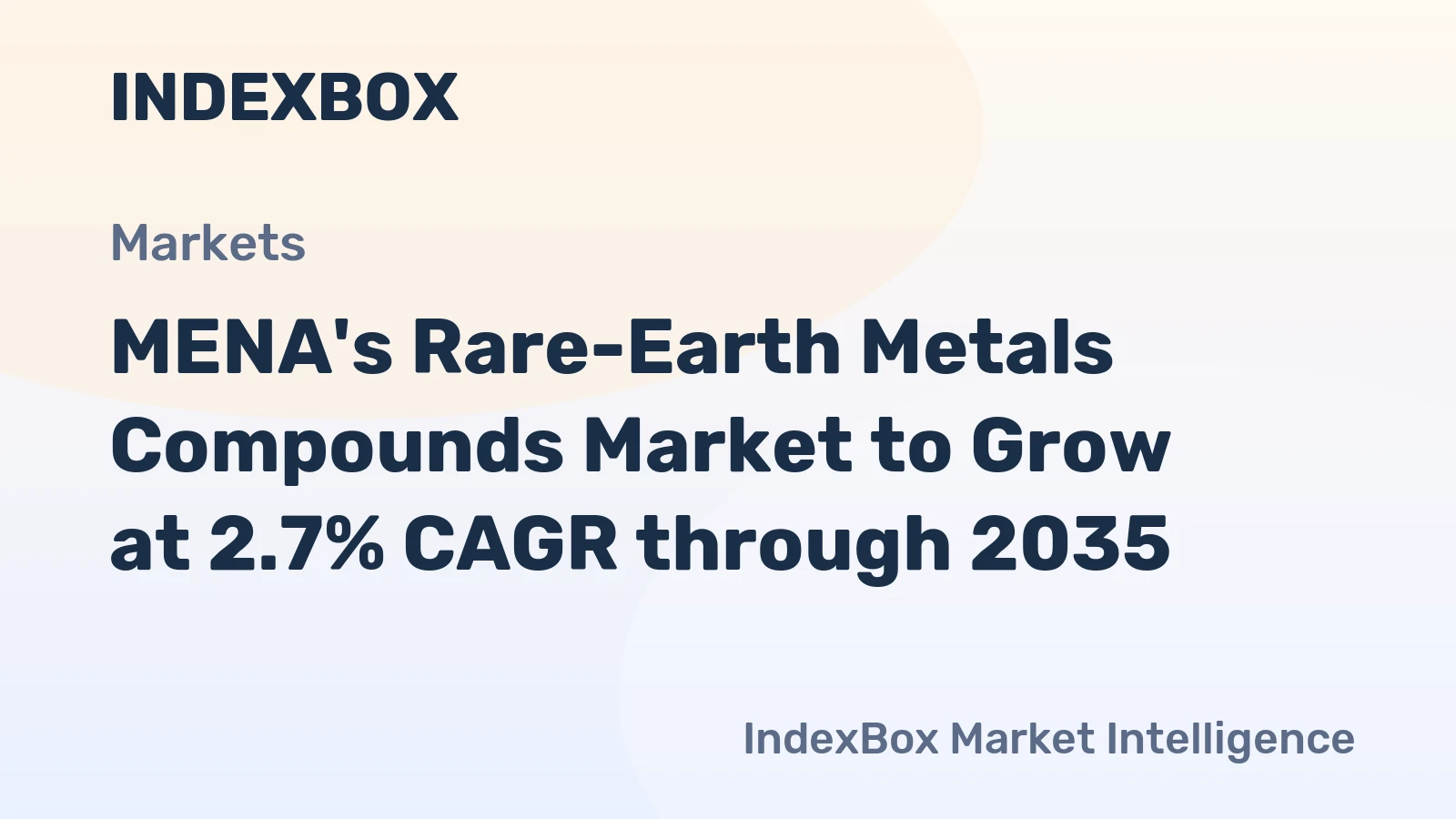 MENA's Rare-Earth Metals Compounds Market to Grow at 2.7% CAGR through 2035