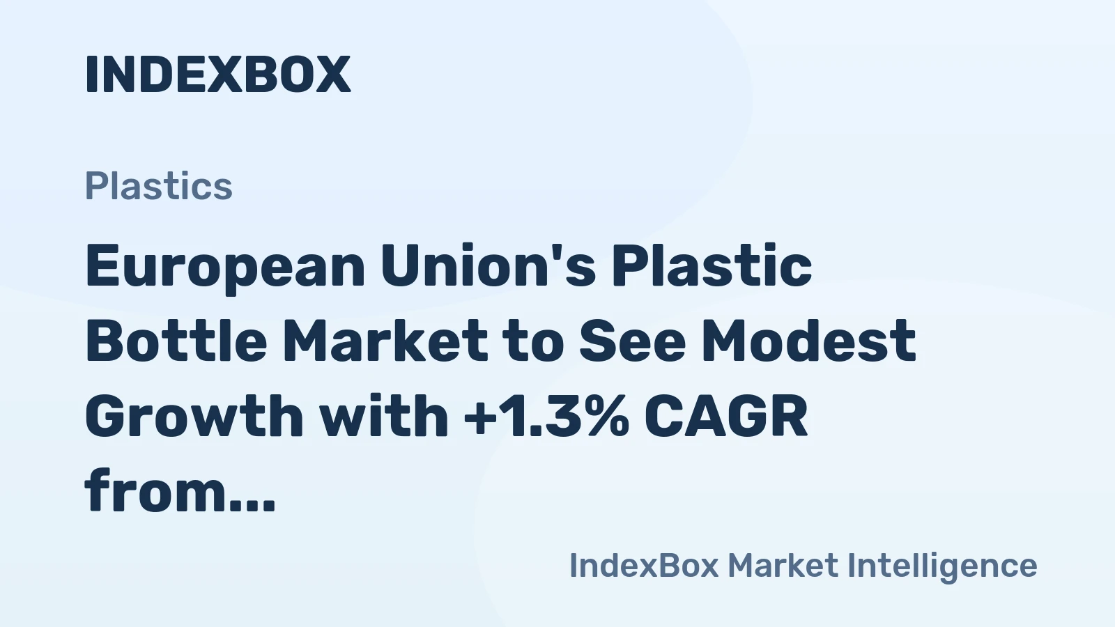 European Union's Plastic Bottle Market to See Modest Growth with +1.3% CAGR from 2024-2035