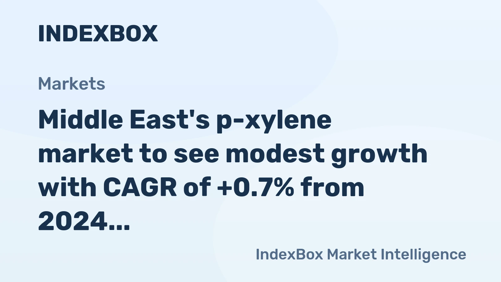 Middle East's p-xylene market to see modest growth with CAGR of +0.7% from 2024 to 2035