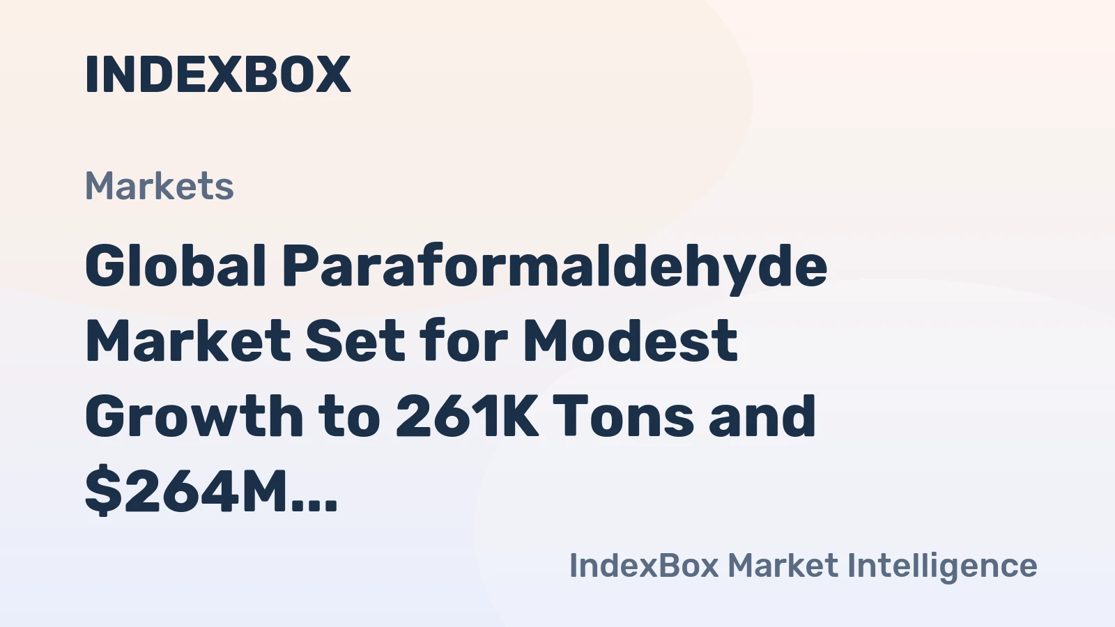 Global Paraformaldehyde Market Set for Modest Growth to 261K Tons and $264M by 2035