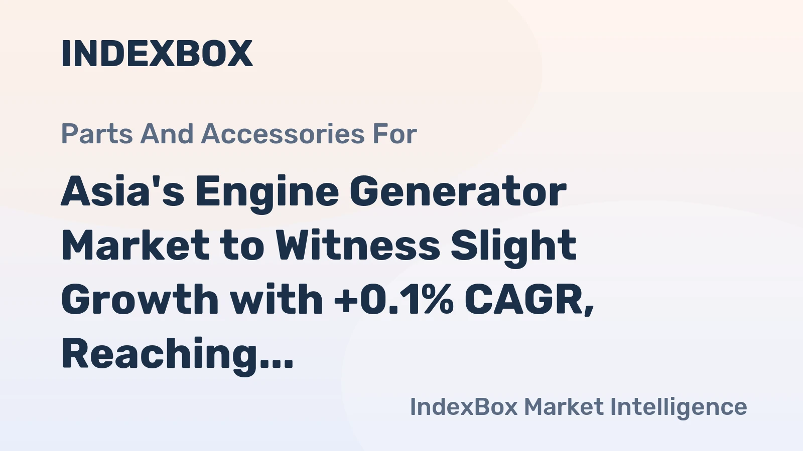 Asia's Engine Generator Market to Witness Slight Growth with +0.1% CAGR, Reaching 86M Units by 2035